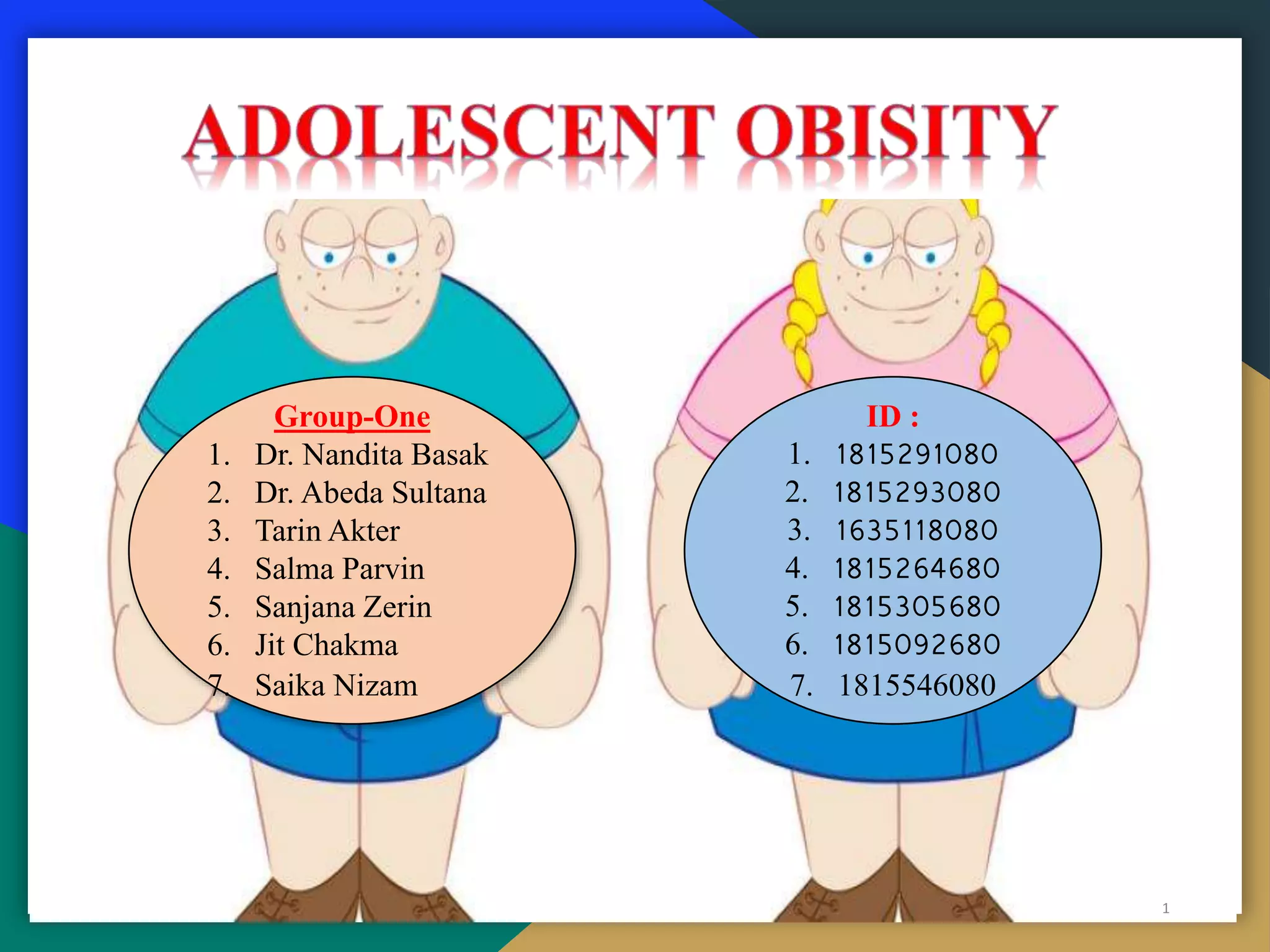 Adolescent Obesity | PPTX