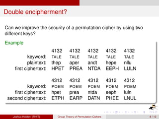 Teaching the Group Theory of Permutation Ciphers | PDF