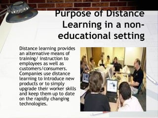 Distance Learning in Corporate and Non-educational Settings | PPT