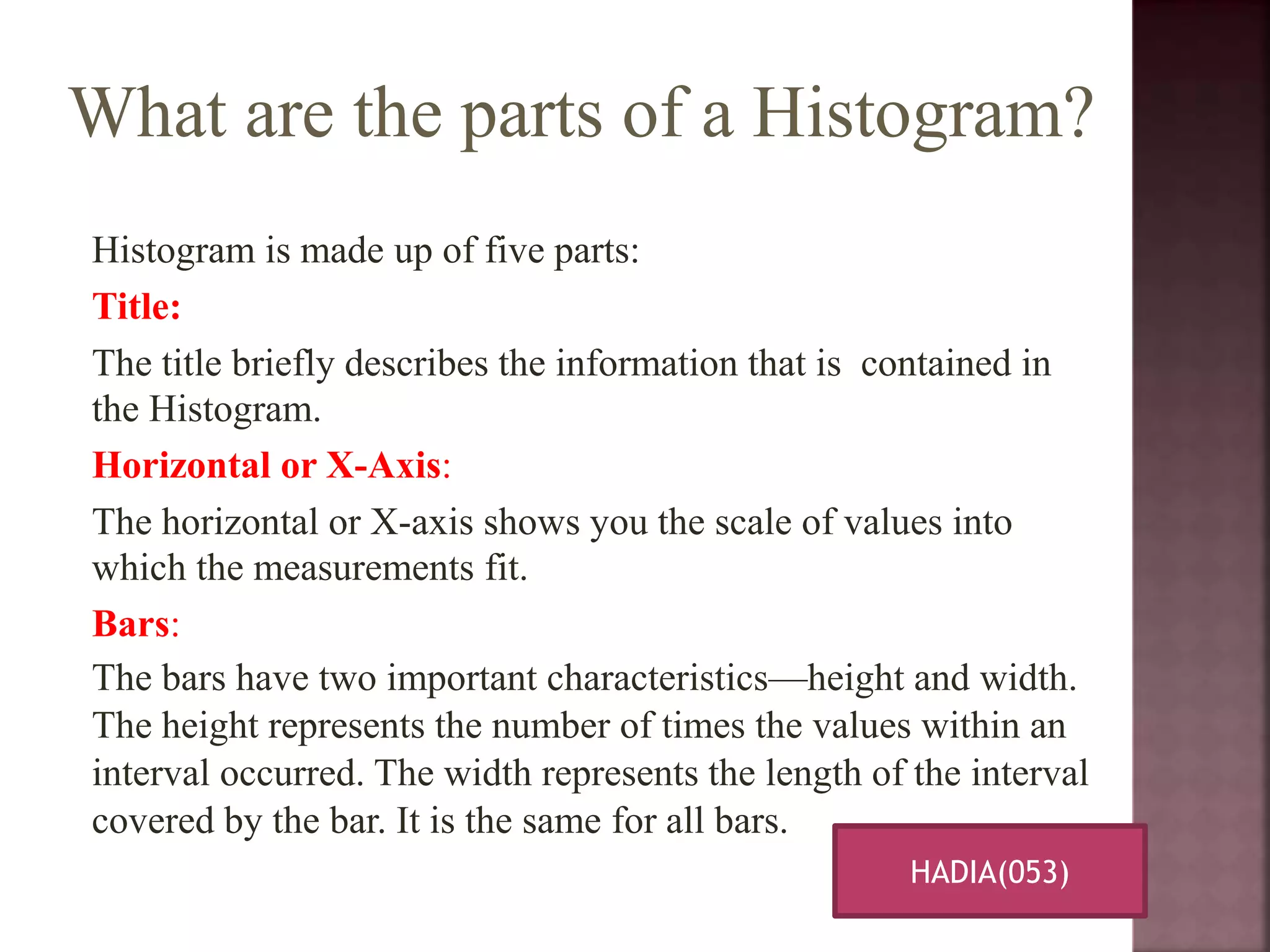 Histogram and historigram | PPTX
