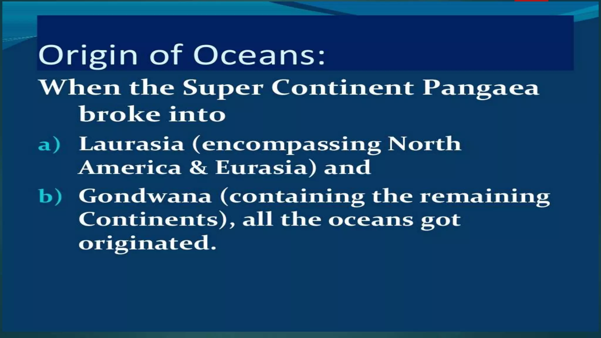 Study of the oceanic crust,origin and permanency of the ocean basin ...