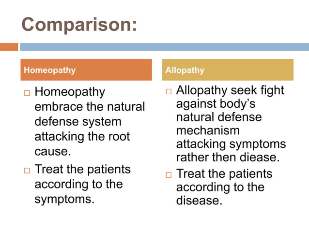 Allopathy and homeopathy | PPTX | Alternative Medicine | Wellness