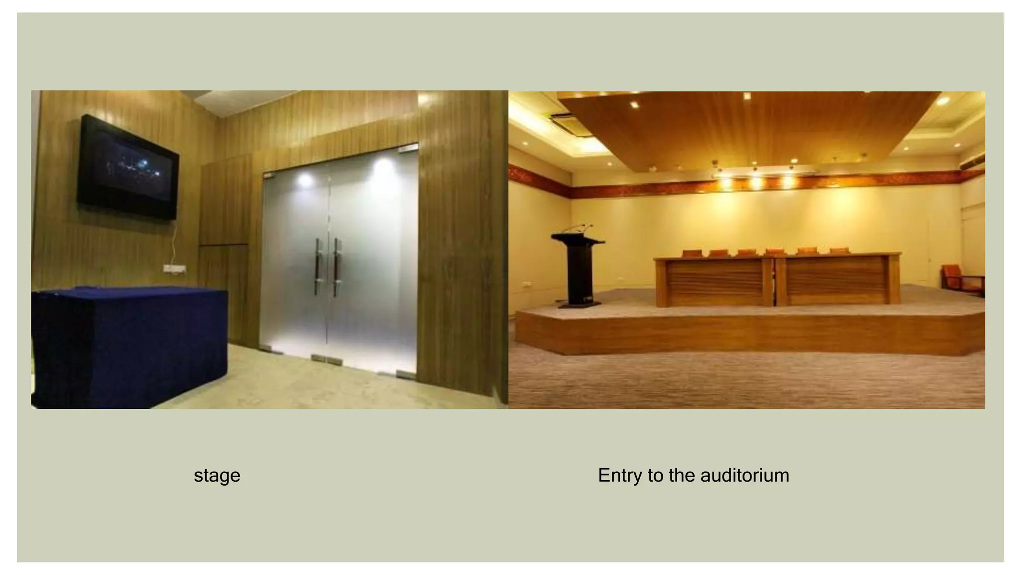 acoustic and viewing angle analysis of an auditorium building | PPTX