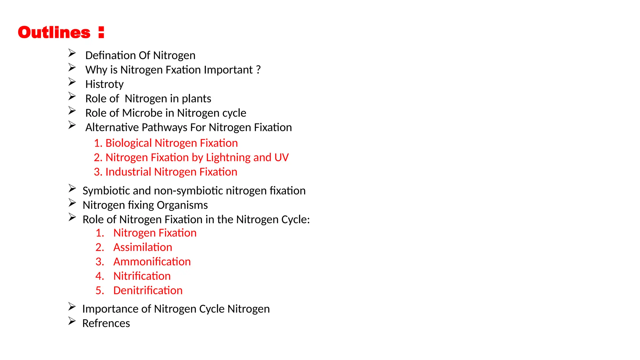 Conversion of nitrogen into ammonia and other nitrogenous compounds ...