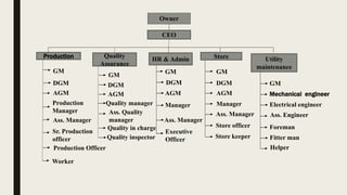 Organogram & layout of a spinning mill | PPTX | Manufacturing Industry ...