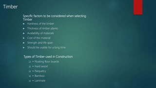 Selection criteria of building materials | PPTX