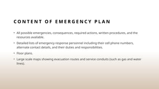 Emergenct Response plan for Industries- an approach | PPTX