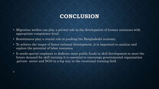 Labor migration in Bangladesh | PPTX | Economy | Business and Finance
