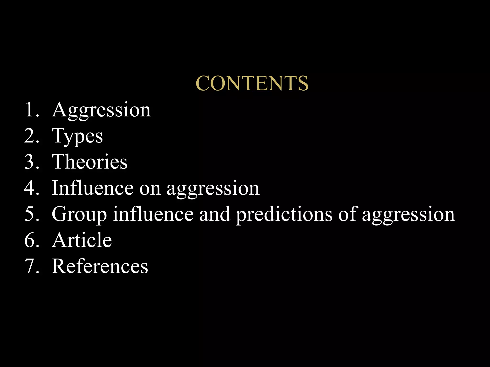 Aggression in Social Psychology | PPTX