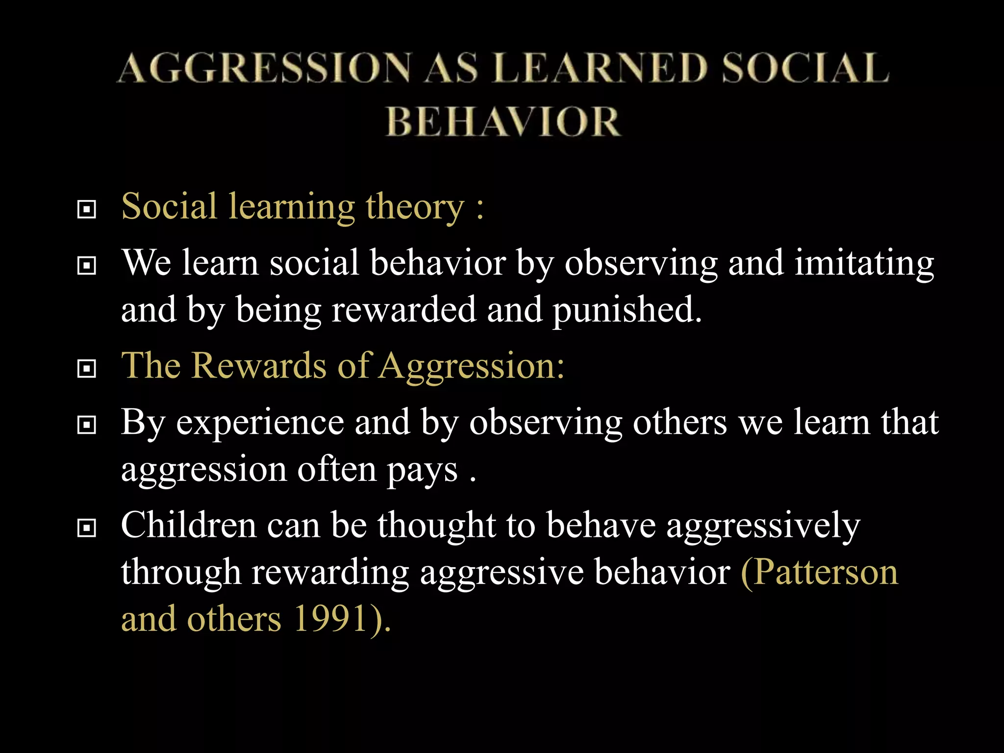 Aggression in Social Psychology | PPTX