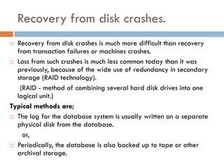 database recovery techniques | PPTX