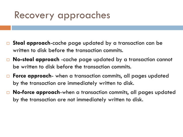 database recovery techniques | PPTX