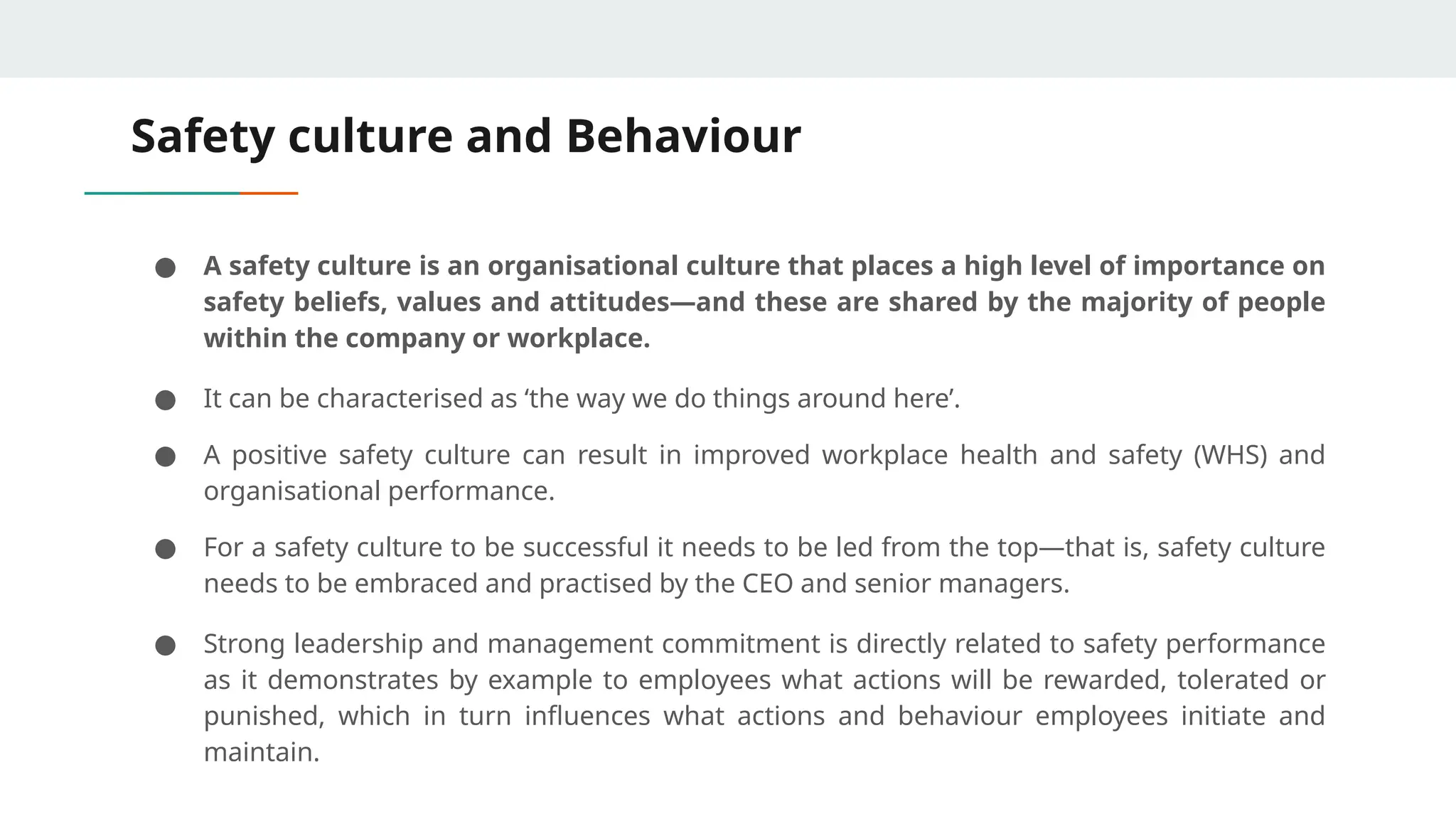 safety Culture and behaviour to strengthen the HSE performance | PPT