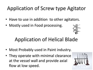Application of agitator and its selection | PPT
