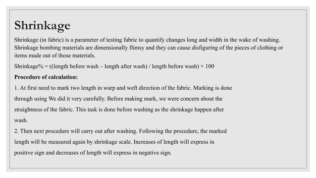 Fabric Quality Parameters Tested In Quality Control Lab Textile Testing And Quality Control Pptx