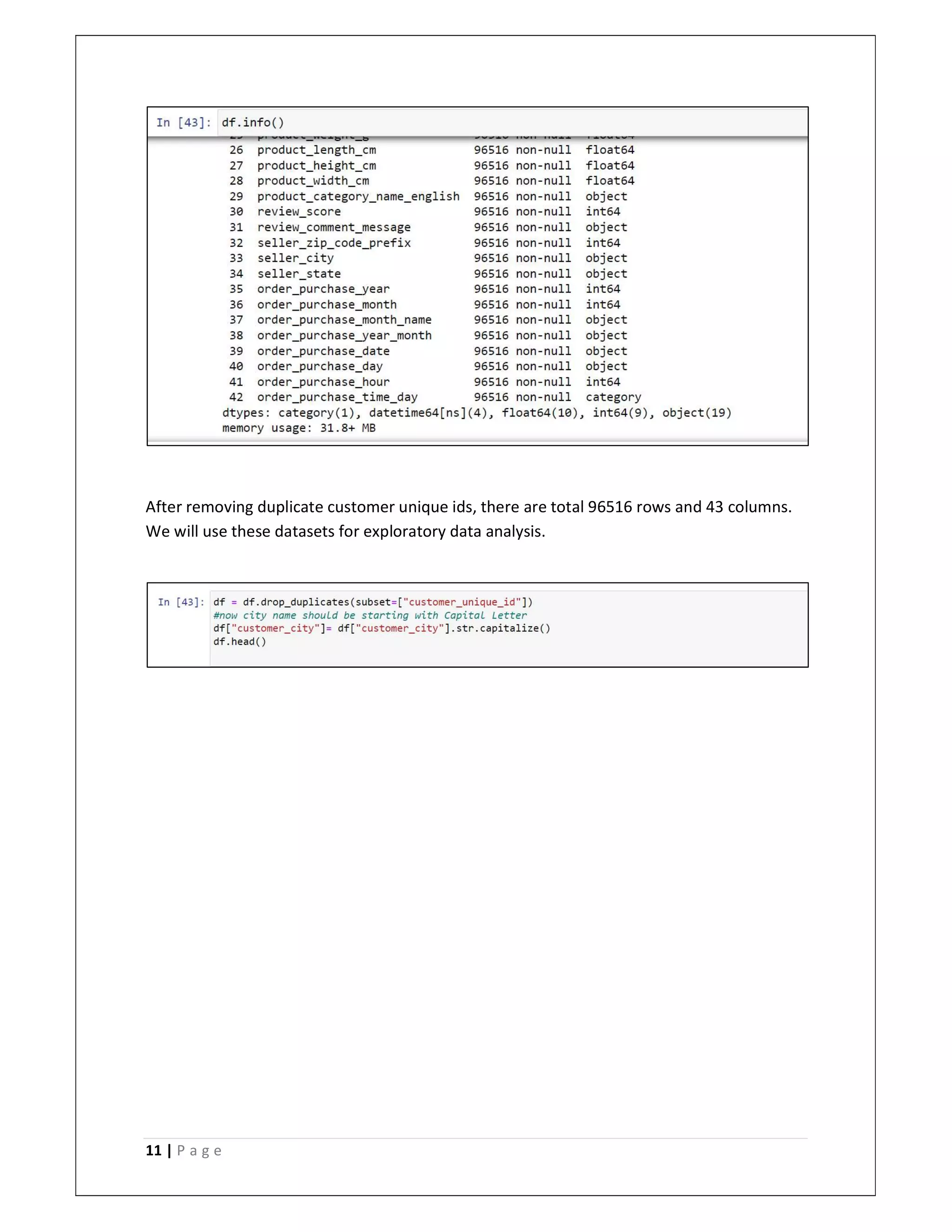 Brazilian Ecommerce OLIST Market Data Analysis | PDF