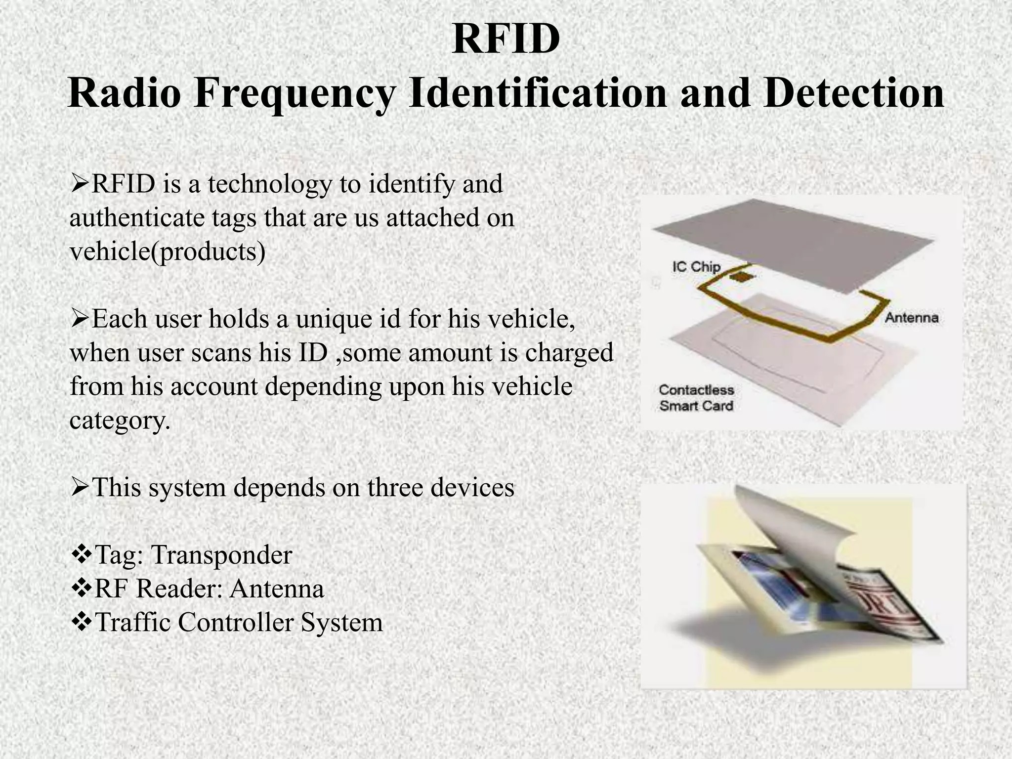 RFID BASED TOLL TAX COLLECTION SYSTEM | PPTX