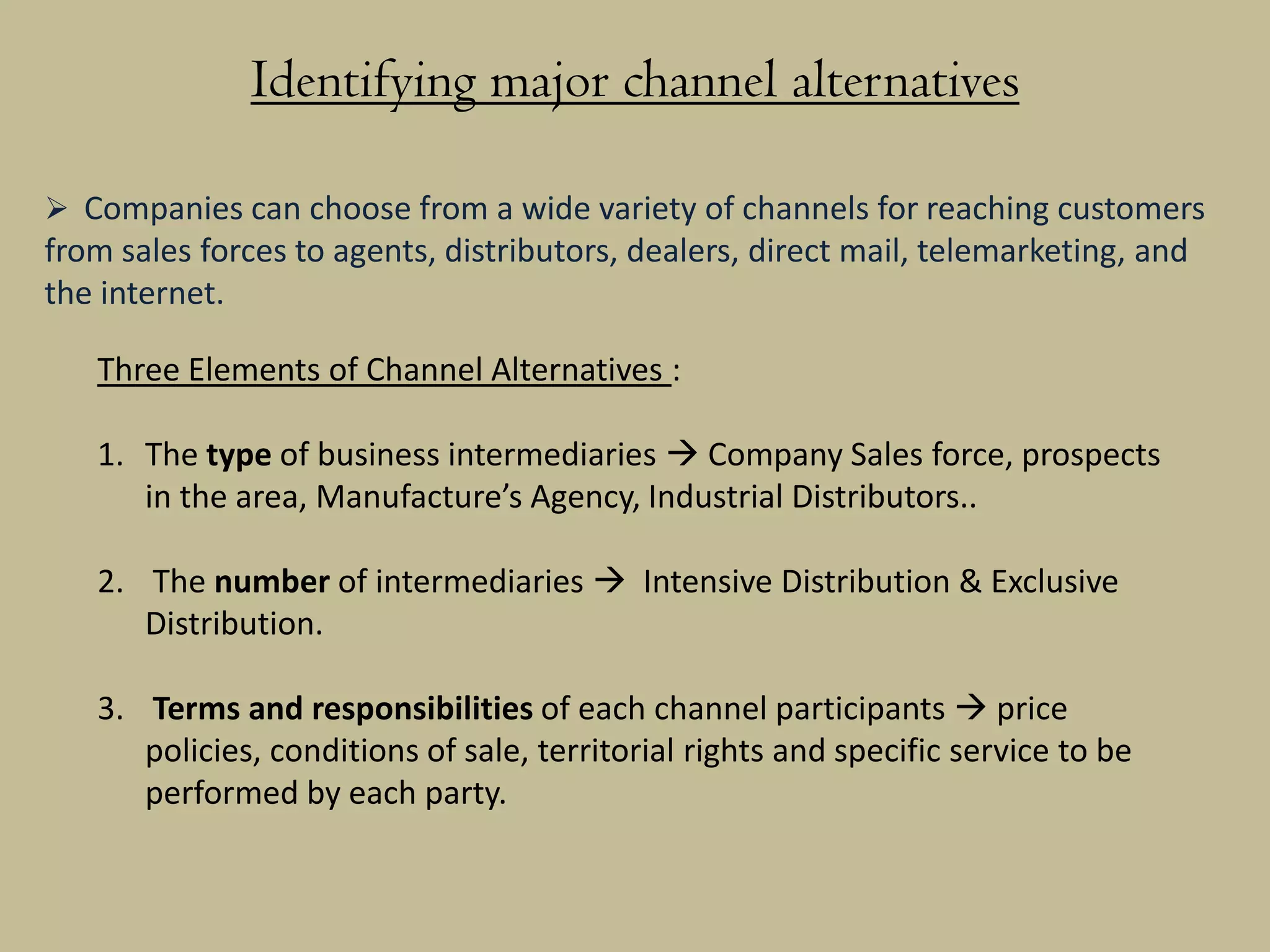 Distribution channels marketing management ppt | PPTX