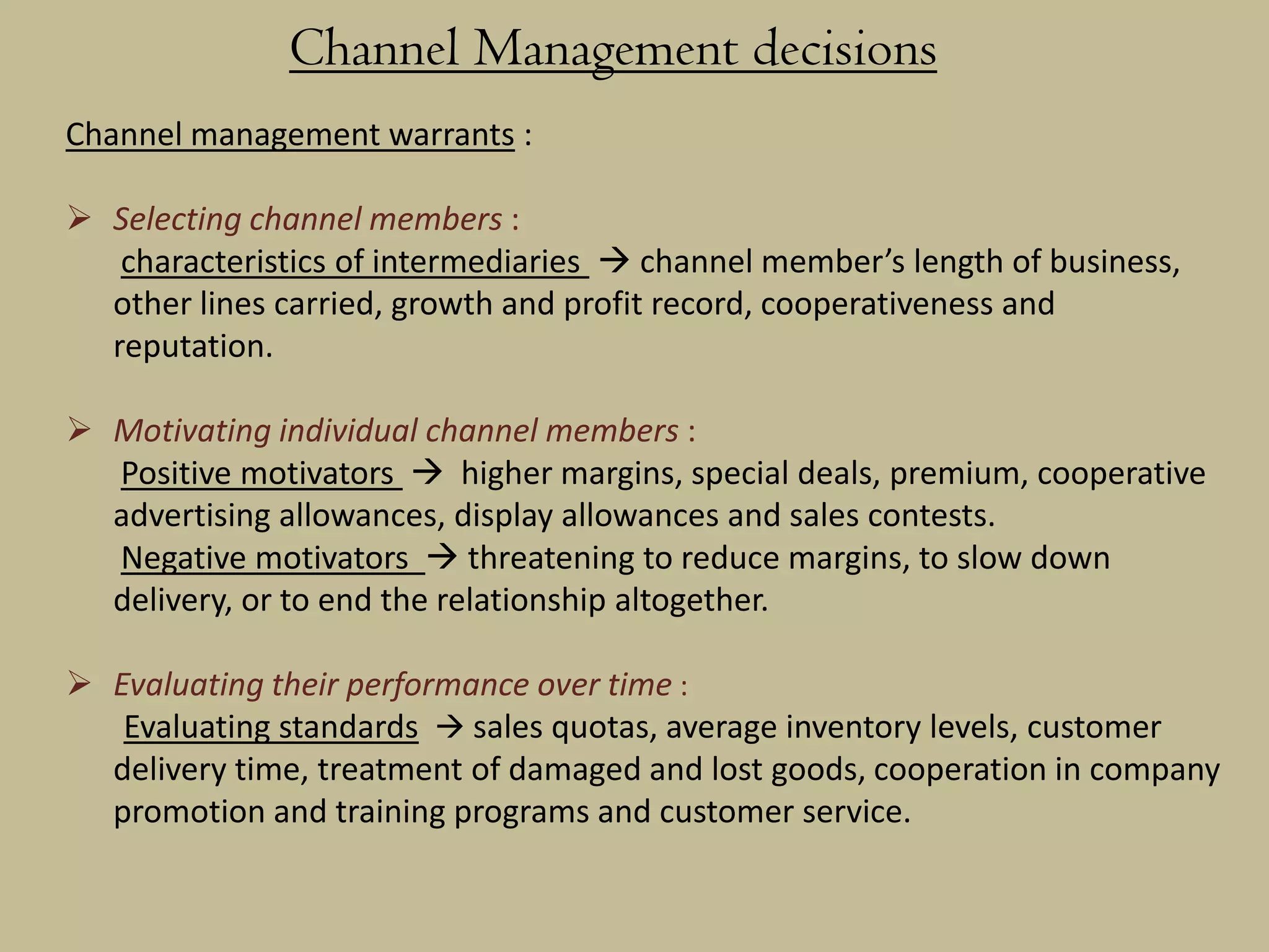 Distribution channels marketing management ppt | PPTX