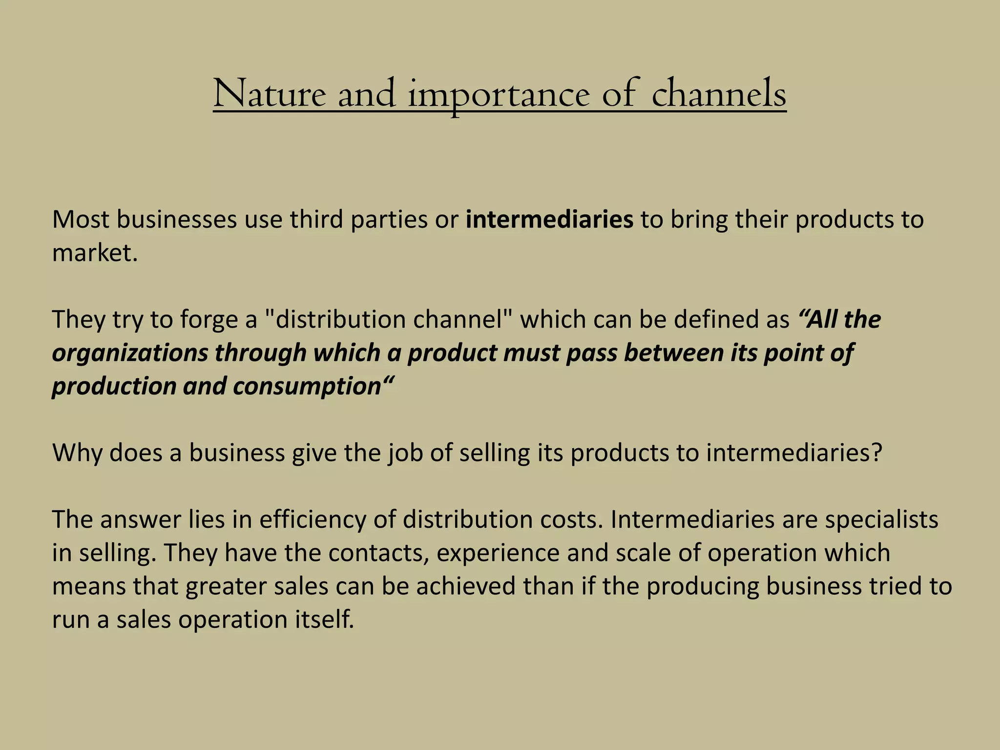 Distribution channels marketing management ppt | PPTX