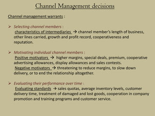Distribution channels marketing management ppt | PPTX