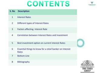 Investment habits during High & Low Interest rates | PPTX | Stocks and ...