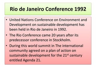 International Environmental Conferences, a short view | PPTX