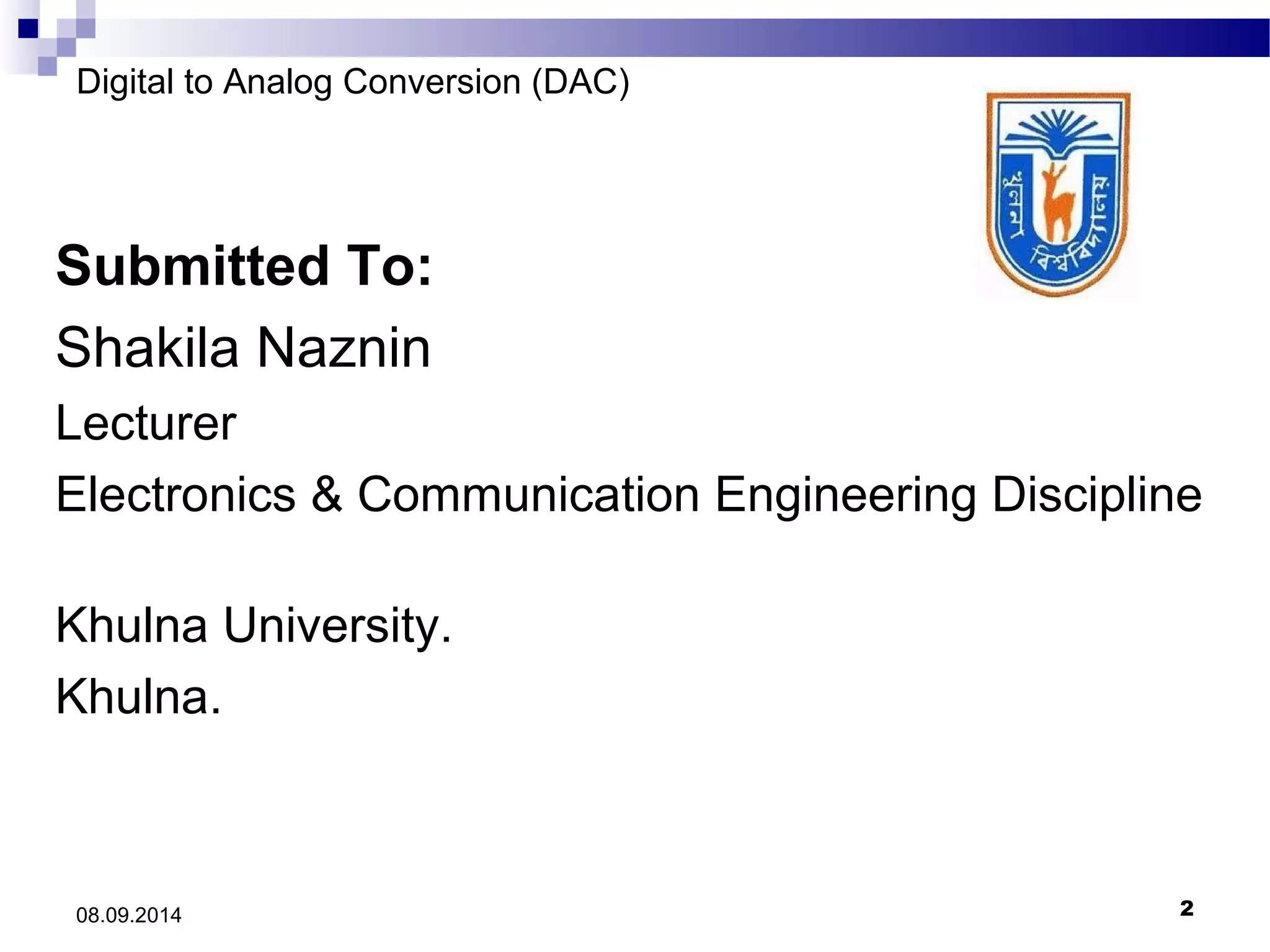 DAC-digital to analog converter | PPT