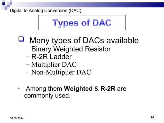 DAC-digital to analog converter | PPT | Digital Audio | Computer ...