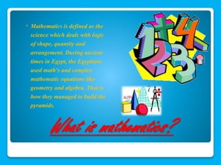 Applications of maths in our daily life | PPTX