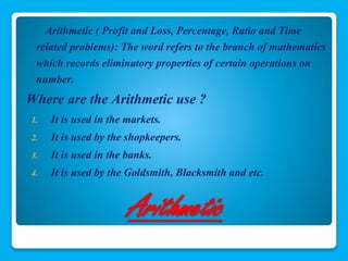 Applications of maths in our daily life | PPTX