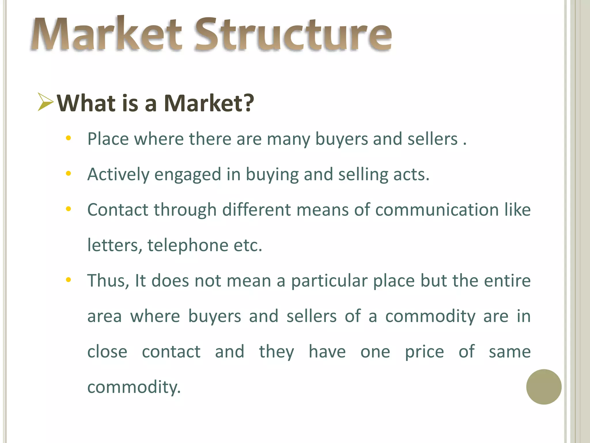 Economics - Market Structure | PPTX