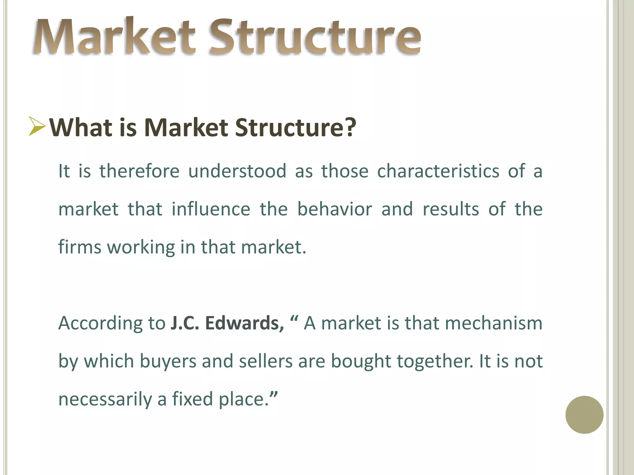 Economics - Market Structure | PPTX
