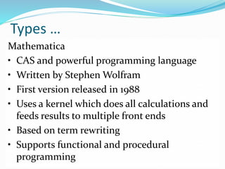 Computer Scientific Applications | PPTX