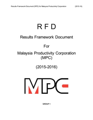 R F D Results Framework Document - Group 1 | DOCX