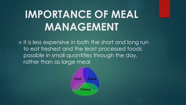 meal managemet | PPTX | Food Industry | Industries