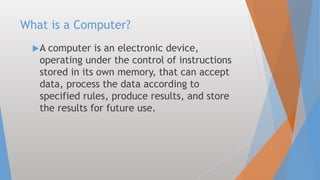 What is a computer and its essential uses | PPTX