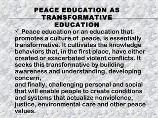 Introduction to Peace Education | PPT
