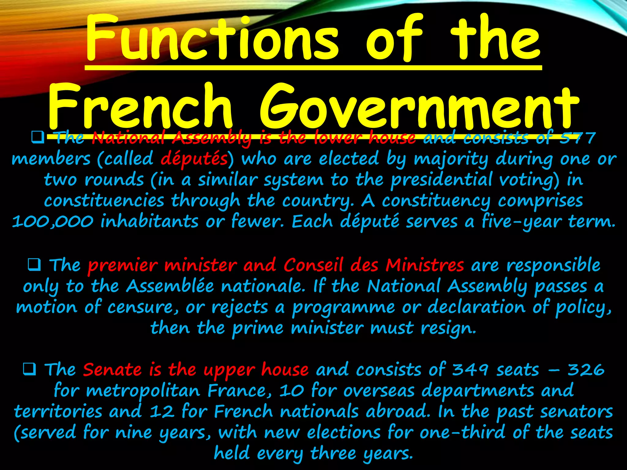 The Government of France | PPTX