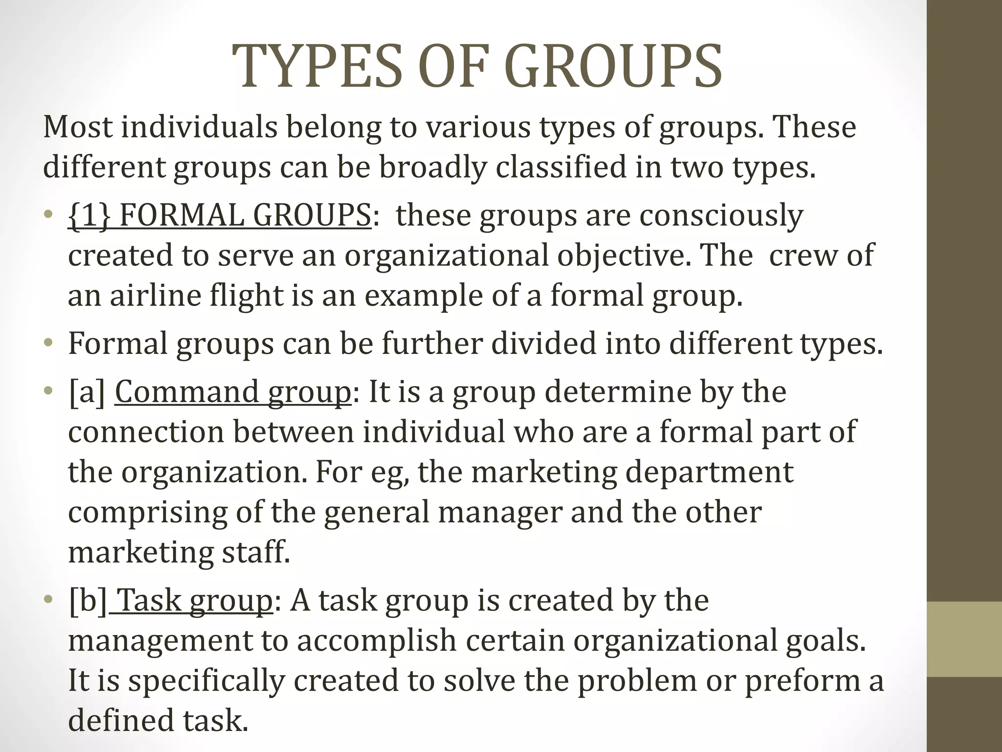 Groups In Organisations & Group Dynamics | PPTX