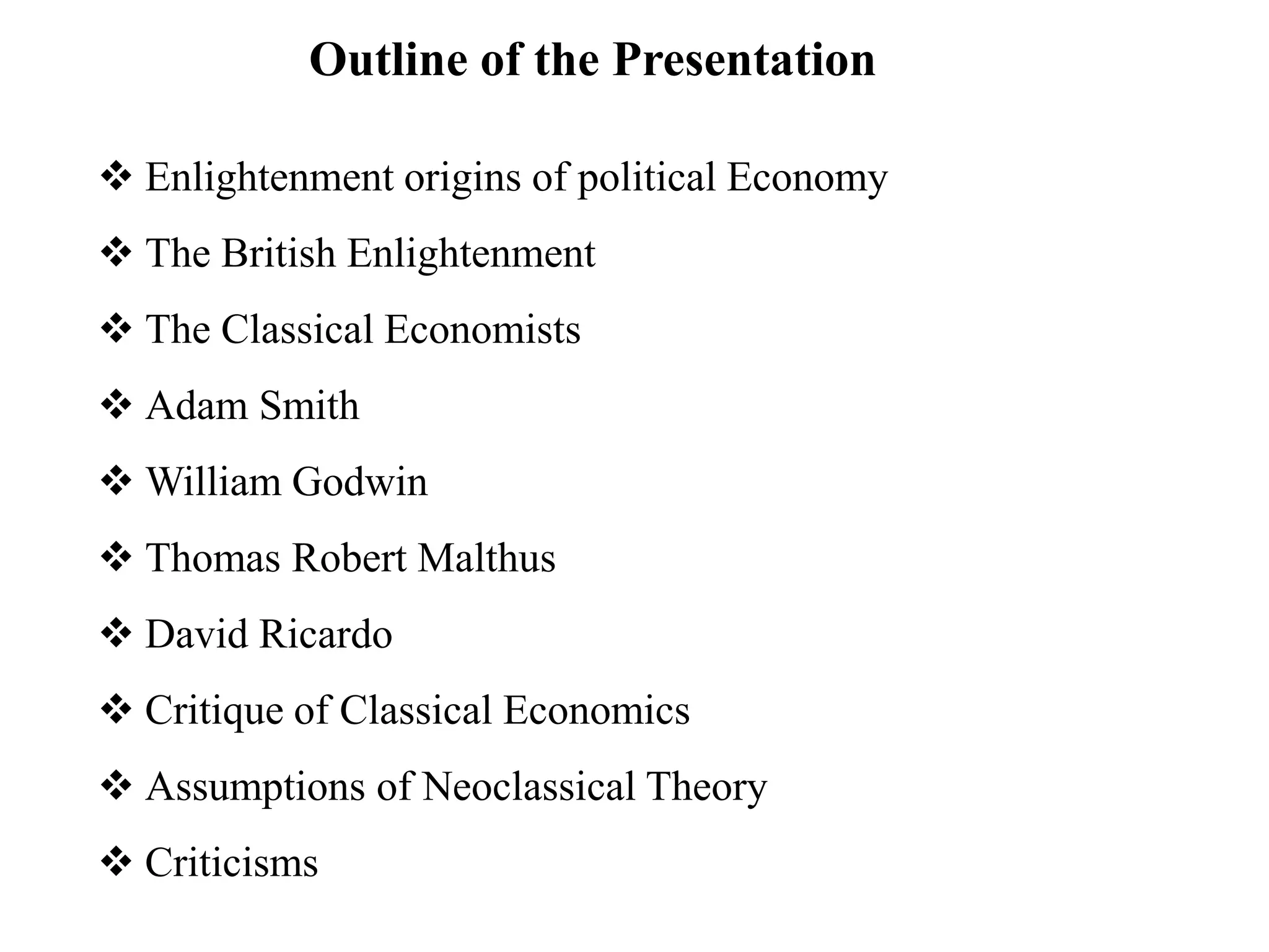 Classical and Neo Classical Economics | PPTX