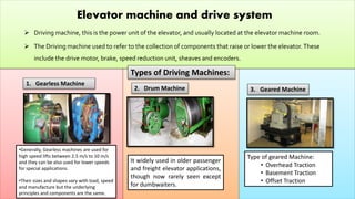 TYPICAL LIFT DESIGN (TRACTION AND HYDRAULIC LIFT) COMPONENTS AND OPERATIONS | PPTX