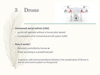 Drone and its application | PPTX