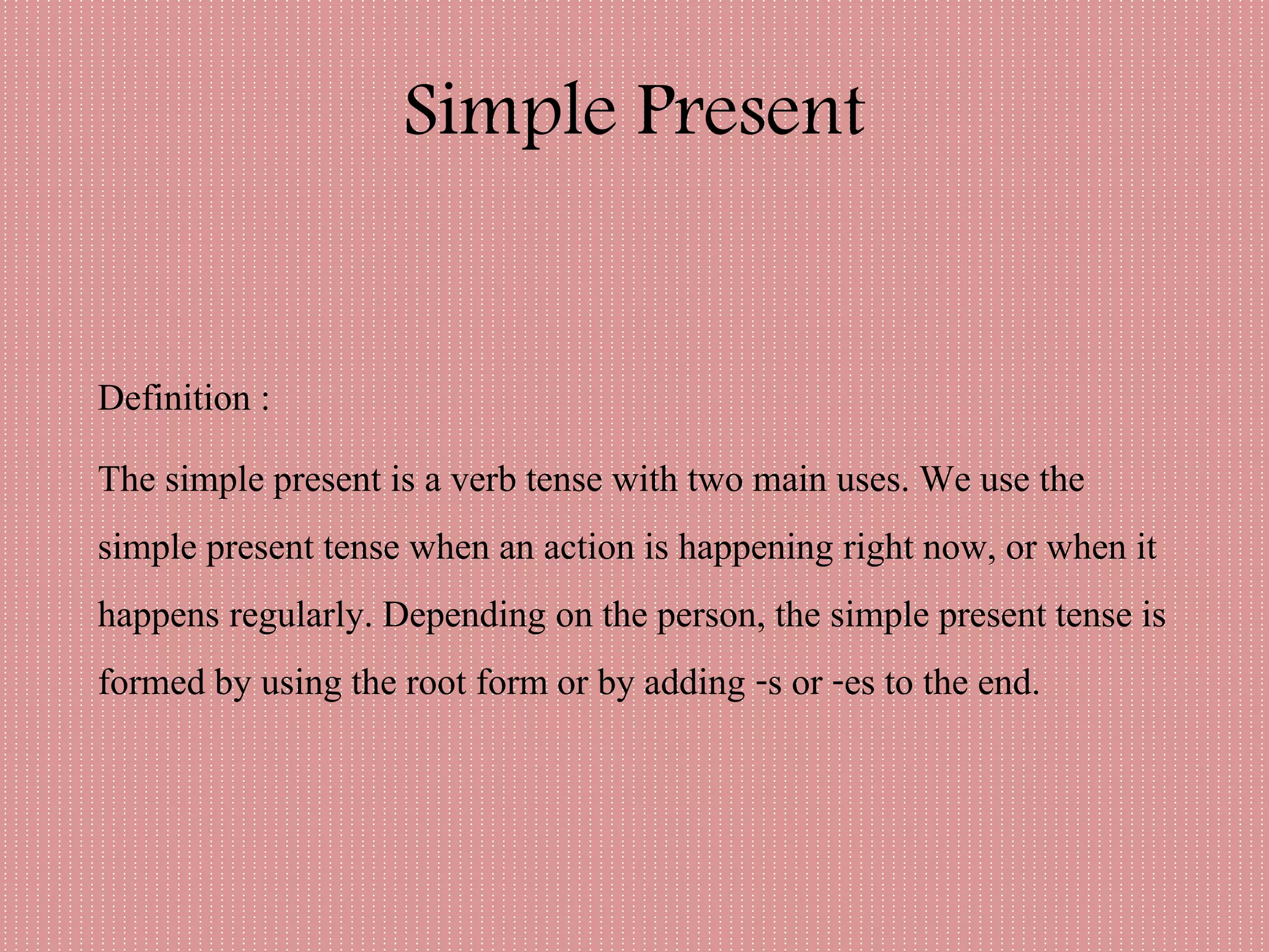 Simple Present | PPTX