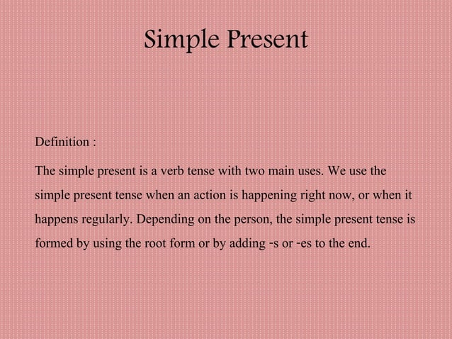 Simple Present | PPTX