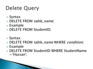 Data Ware Housing through SQL concept | PPT