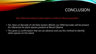 AUA DNA Barcoding 2018 Group 1 | PPT