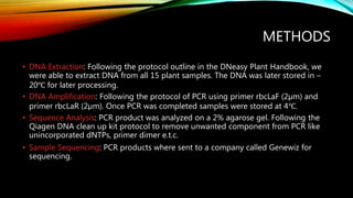 AUA DNA Barcoding 2018 Group 1 | PPT