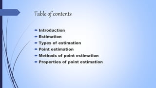 Point Estimation | PPTX