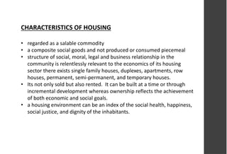 Housing and housing policy, HSTU | PPTX